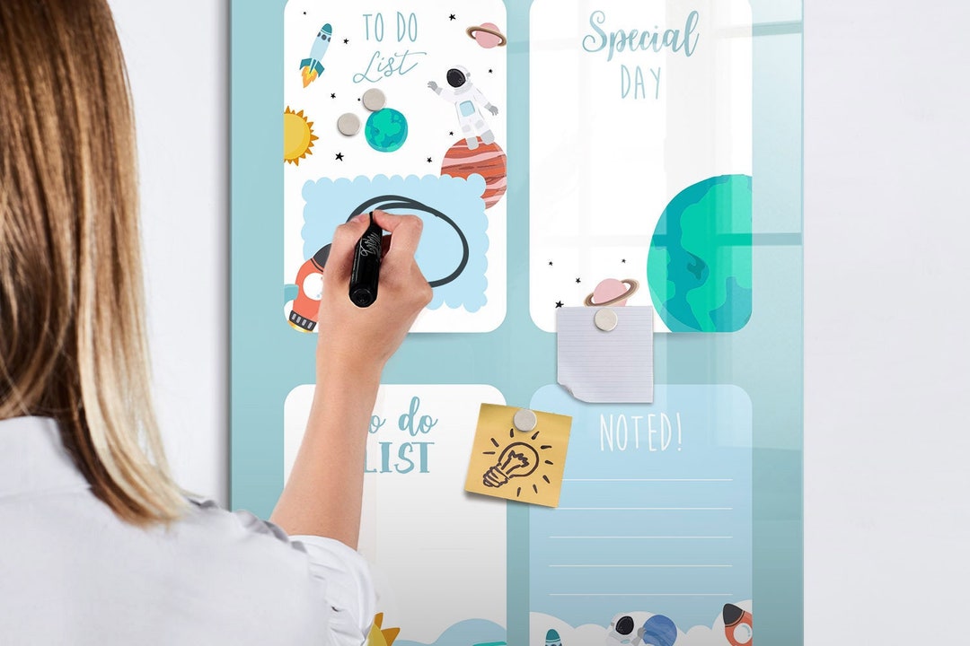 Galactic Planner Magnetic Board, Timetable, Blue Note Board, Photo Wall ...