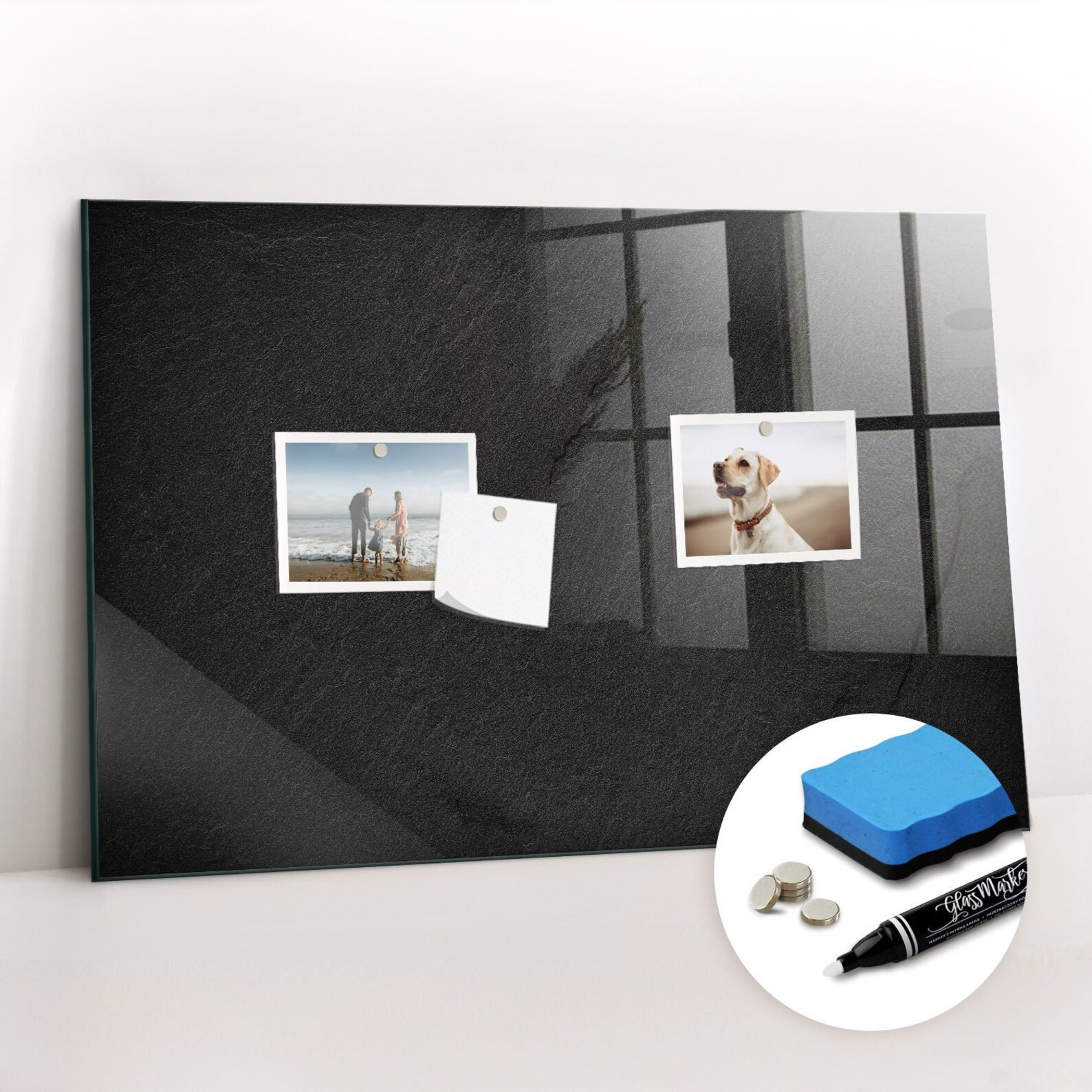 Dark Rock Magnetic Board, Command Center, Black Display Board, Wall ...