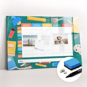 Lesson Plan Magnetic Board, Timetable, Multicolour Note Board, Weekly ...