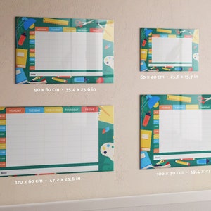 Lesson Plan Magnetic Board, Timetable, Multicolour Note Board, Weekly ...