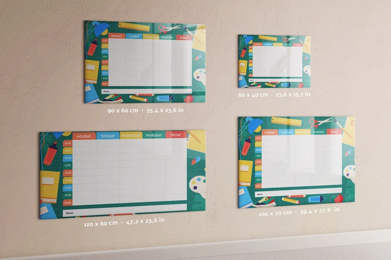 Lesson Plan Magnetic Board, Timetable, Multicolour Note Board, Weekly ...
