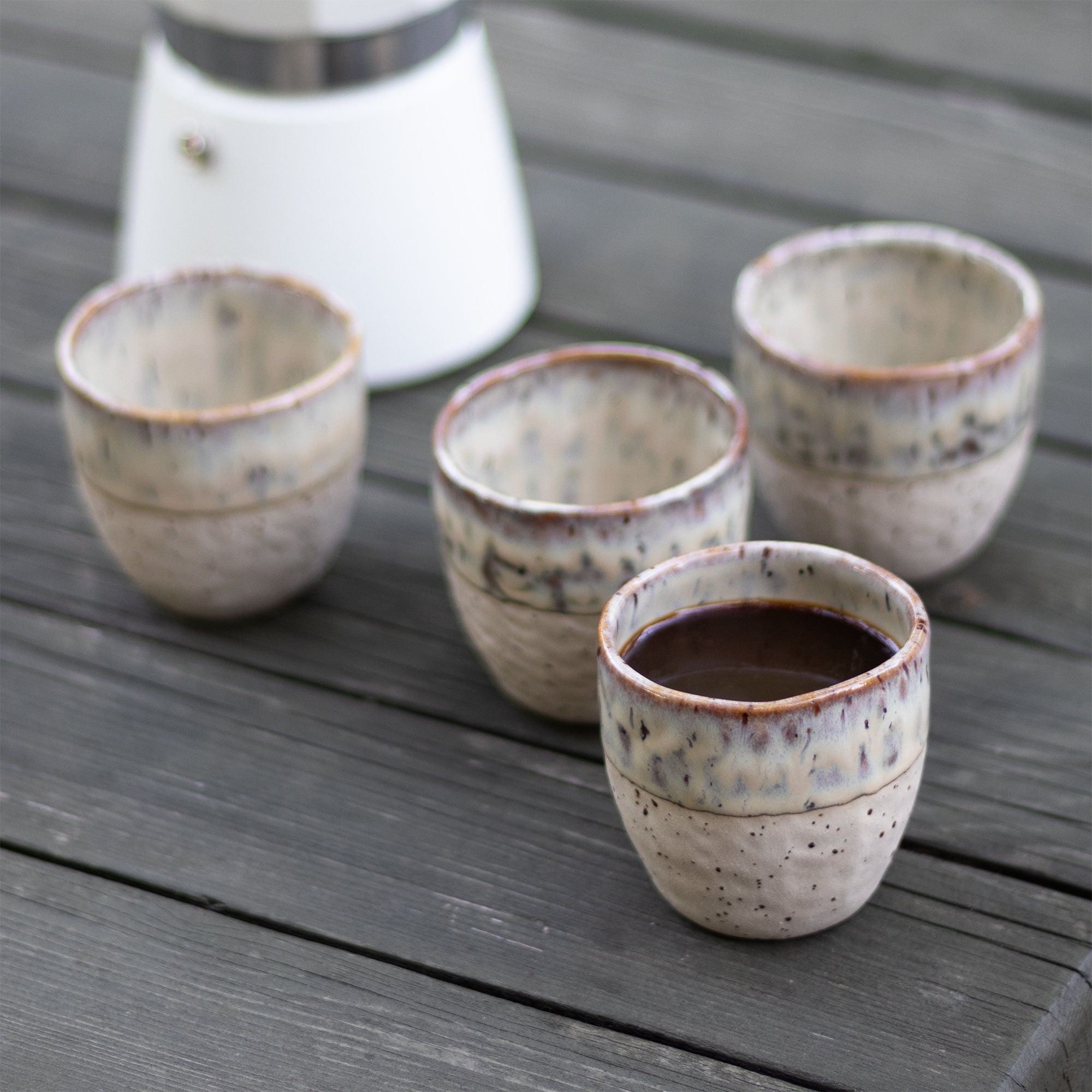 Pinched Rustic Espresso Cup : 3 Oz Handmade Ceramic Stoneware - Etsy