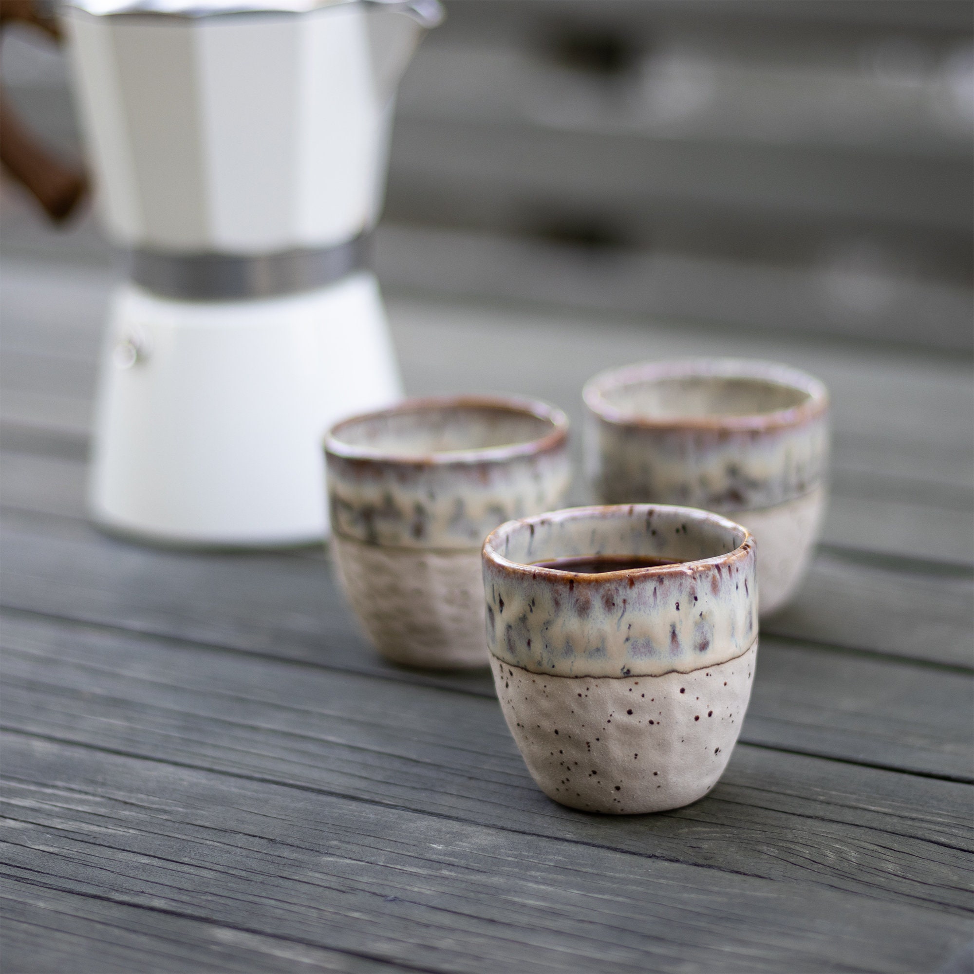 Pinched Rustic Espresso Cup : 3 Oz Handmade Ceramic Stoneware - Etsy