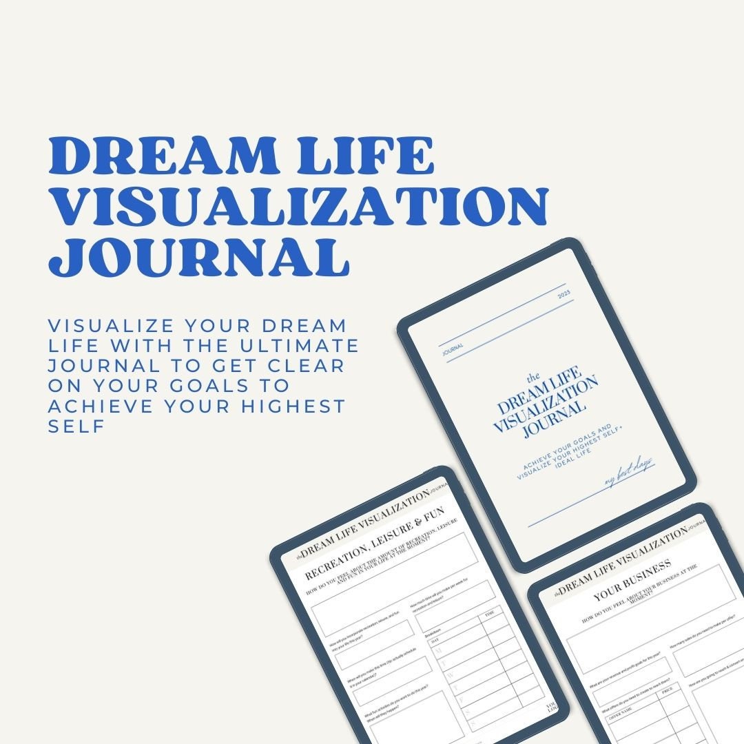 Editable Digital Dream Life Visualization Journal Manifestation Journal ...