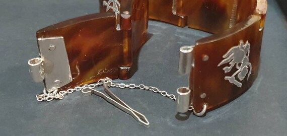 Unique Vintage Tortoise shell & Sterling Silver Brace… - Gem