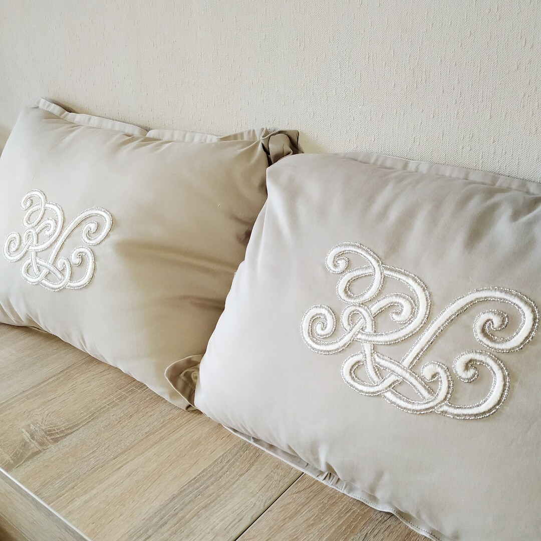 Personalized Hand Made Monogram Decorative Pillow, Decor Monogram ...