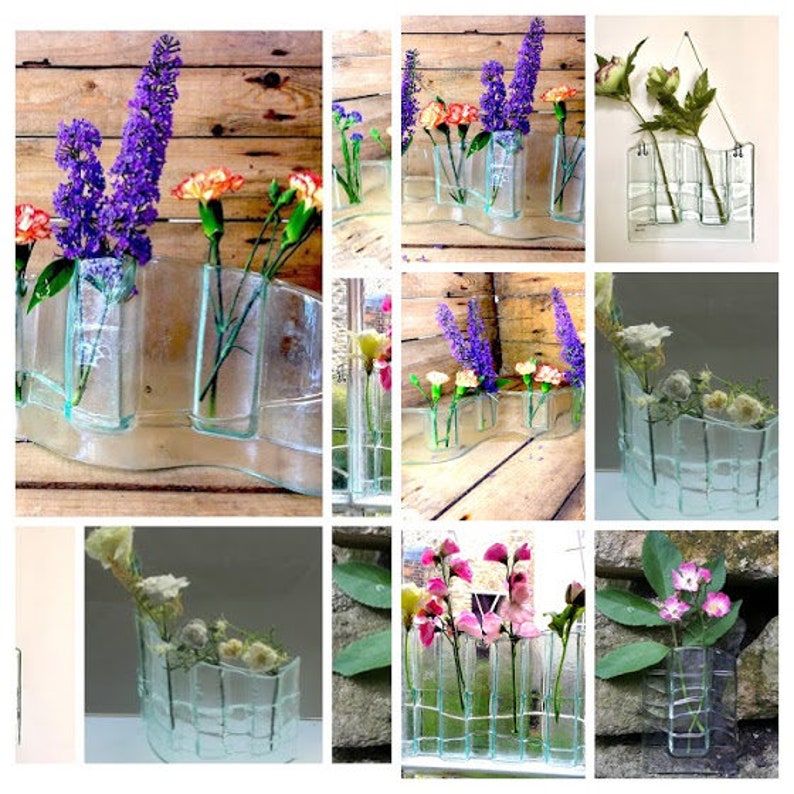 HANDMADE Flower Vase Our Best Seller Rustic Fused Glass Single Stem ...