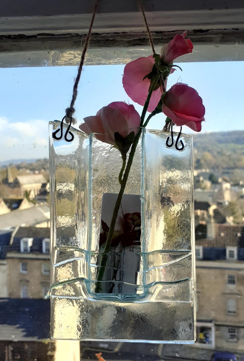 HANDMADE Flower Vase Our Best Seller Rustic Fused Glass Single Stem ...