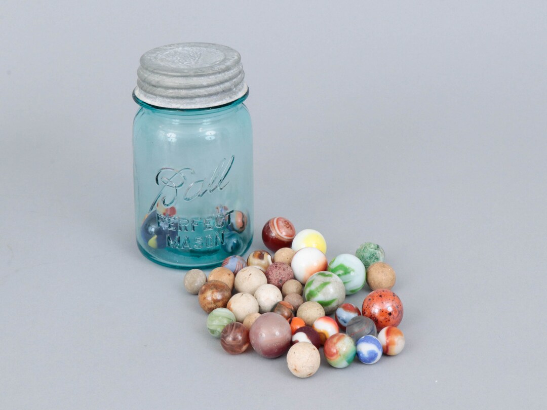 Vintage Rare Clay & 3 Color Patches Marbles - Etsy