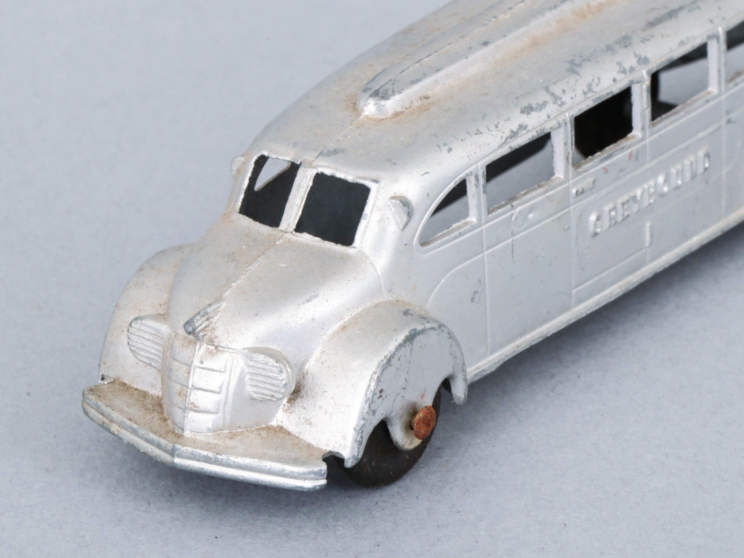 1940s Silver Painted Diecast Metal Greyhound Toy Bus Vintage | Etsy