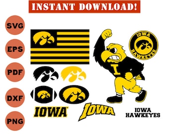 Iowa hawkeyes svg | Etsy