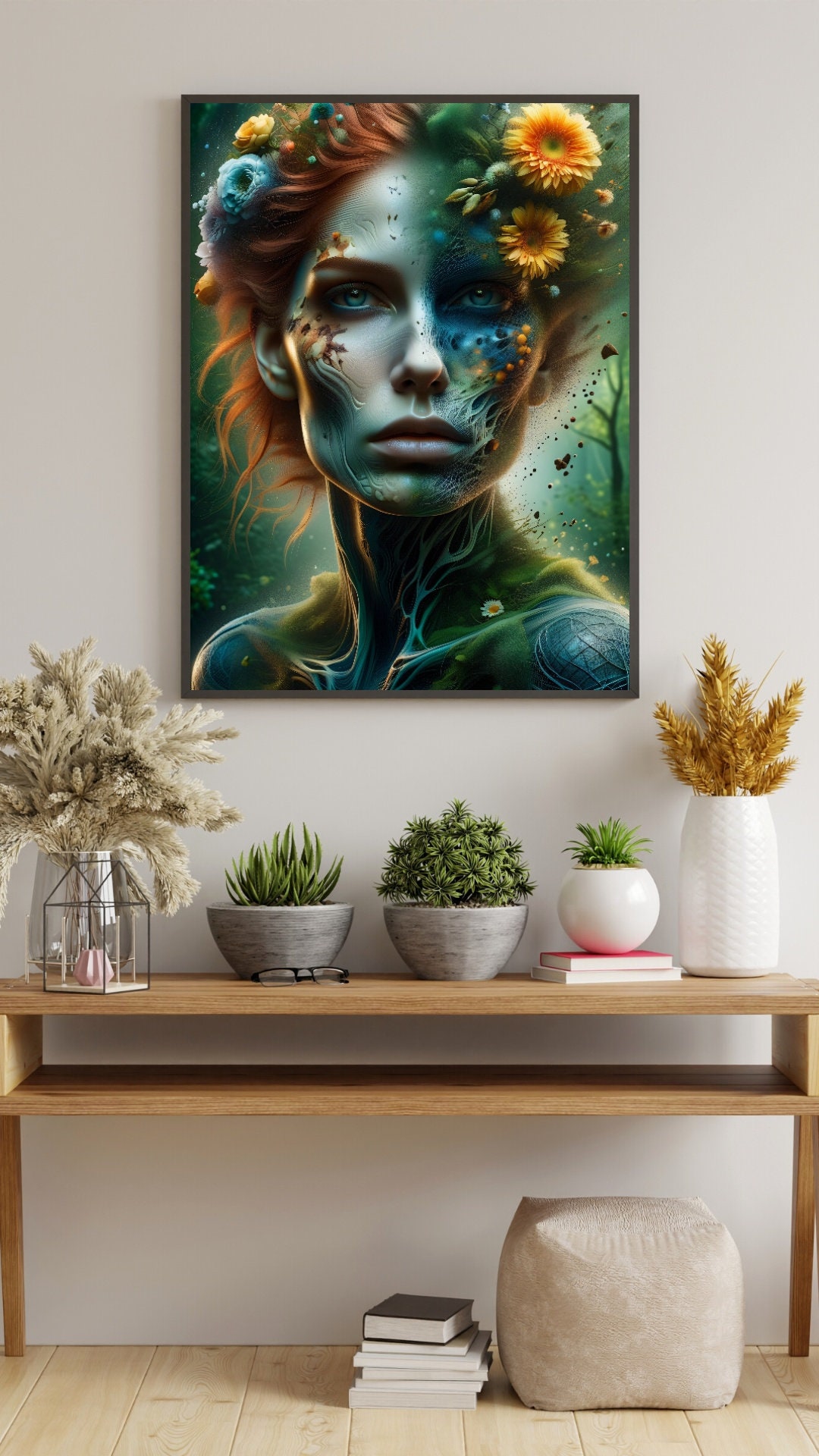 Natures Embrace Ethereal Forest Nymph Digital Art For Instant Download