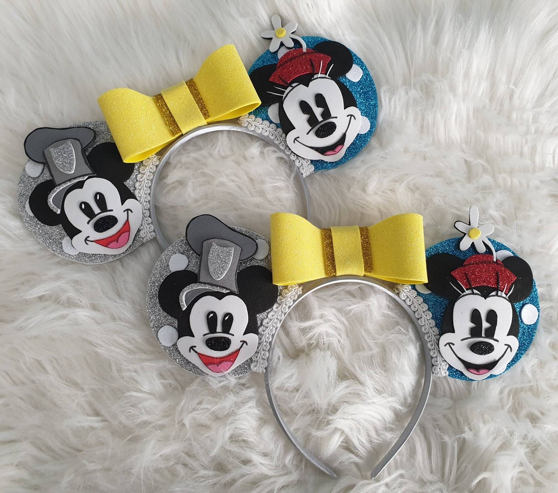 Retro Mickey & Minnie Ears / Mickey Ears / Minnie Ears / Steamboat ...