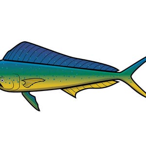 Mahi Mahi Wall Decal - Etsy