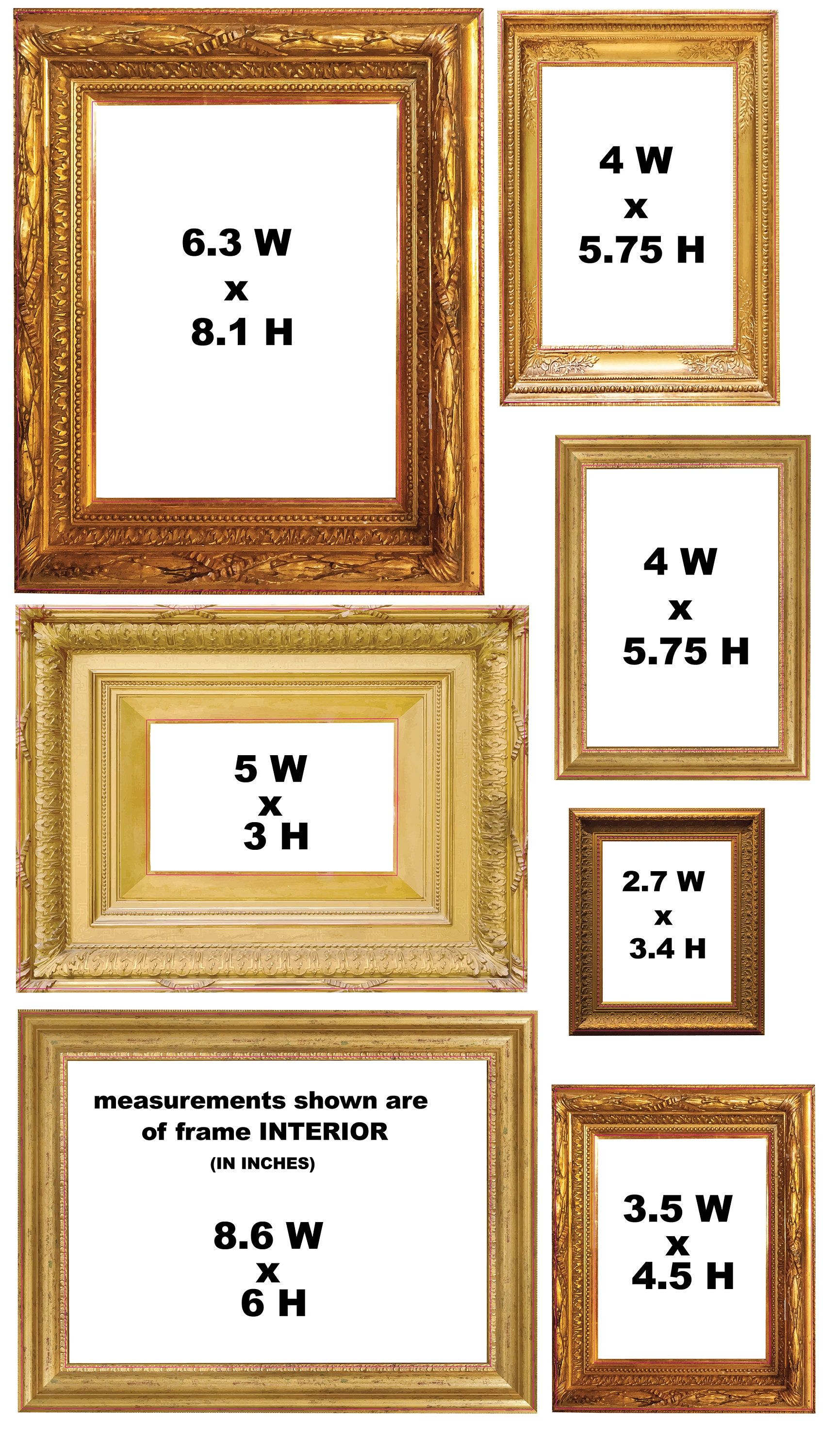 Gold Frame Collage Wall Decal Set - Etsy