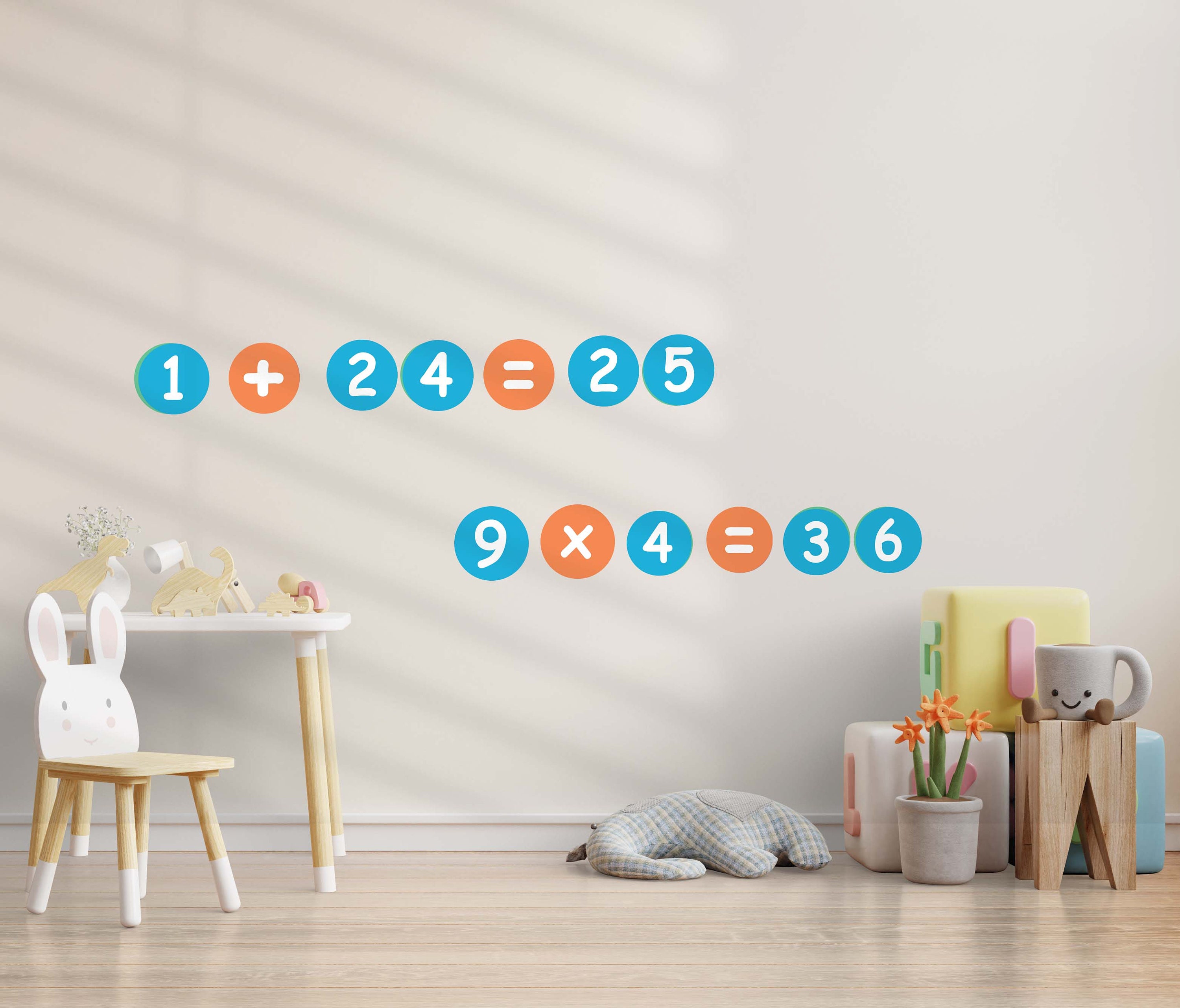 Kids Math Learning Wall Decal Kit | Etsy