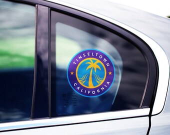 Wall Decal Sticker Los Angeles Outline Skyline 20 Tall 50 Wide in White ...