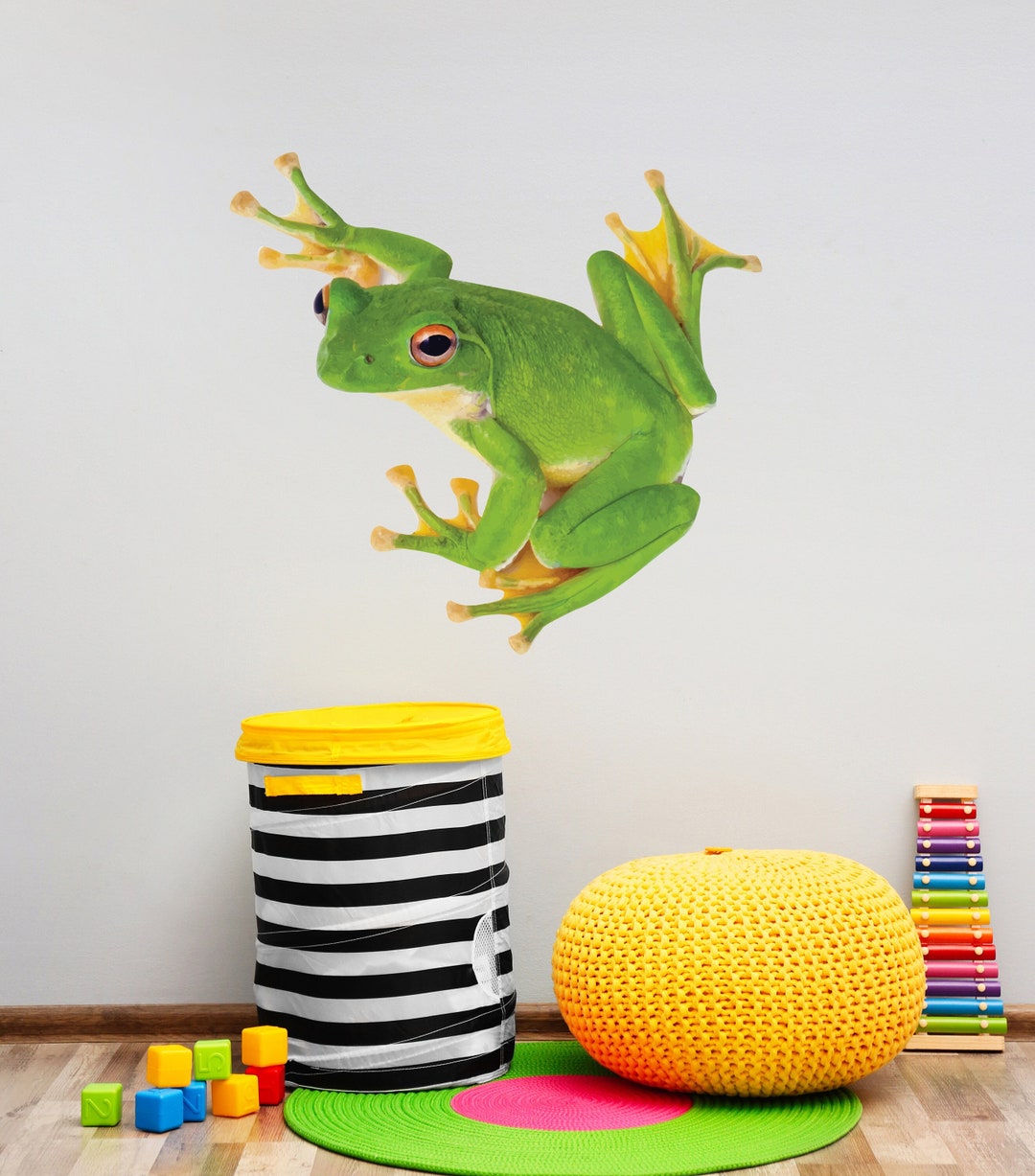 Giant Realistic Watercolor Colorful Tree Frogs Wall Decals - Etsy