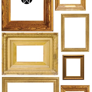 Gold Frame Collage Wall Decal Set - Etsy