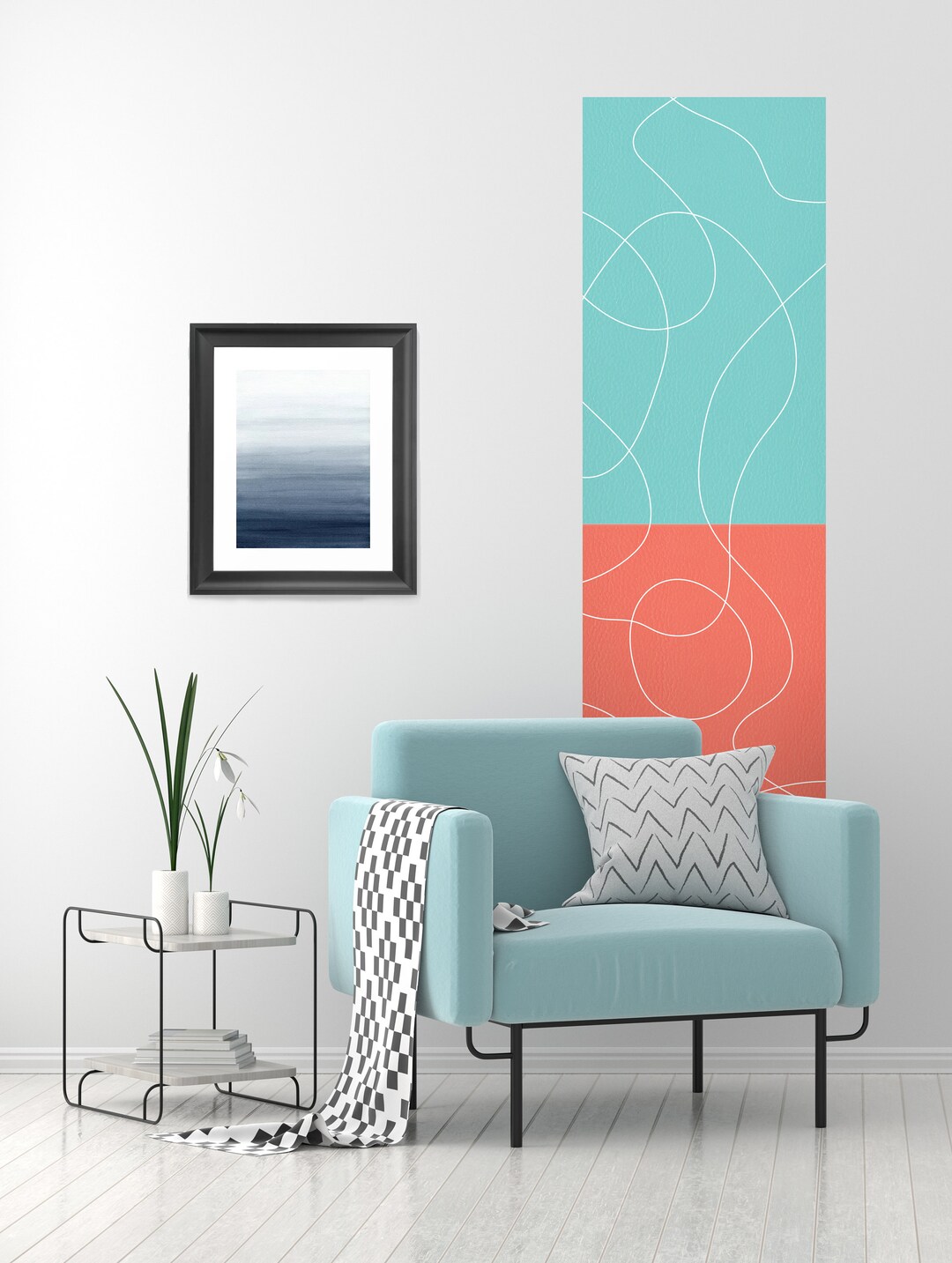 Abstract Scribble Connecting Wall Decal Rectangles - Etsy