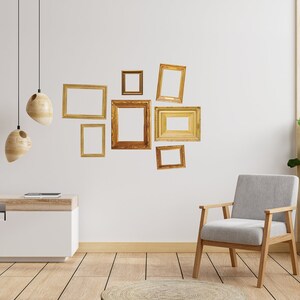 Gold Frame Collage Wall Decal Set - Etsy