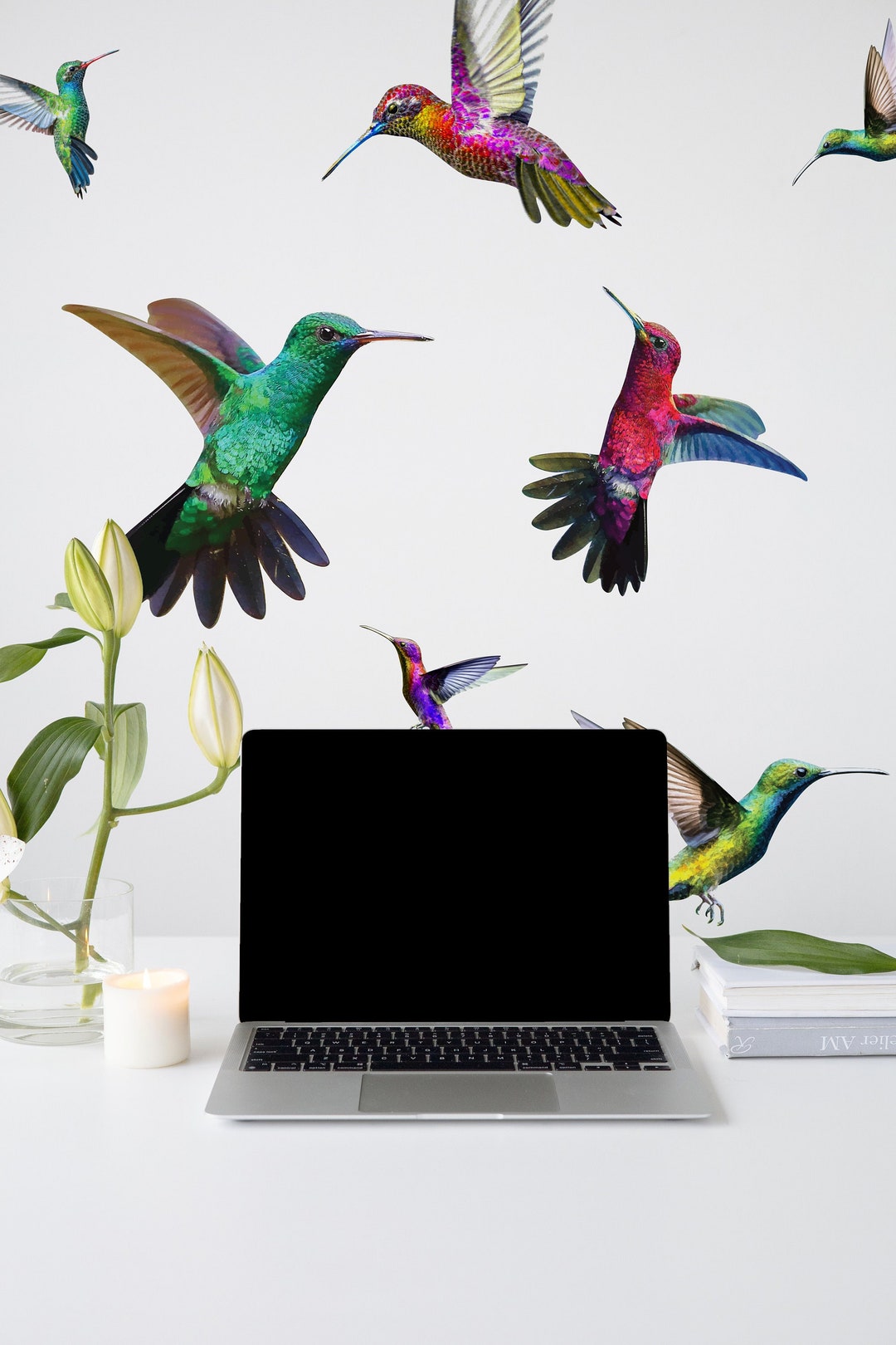 Multicolored Hummingbird Wall Decals - Etsy