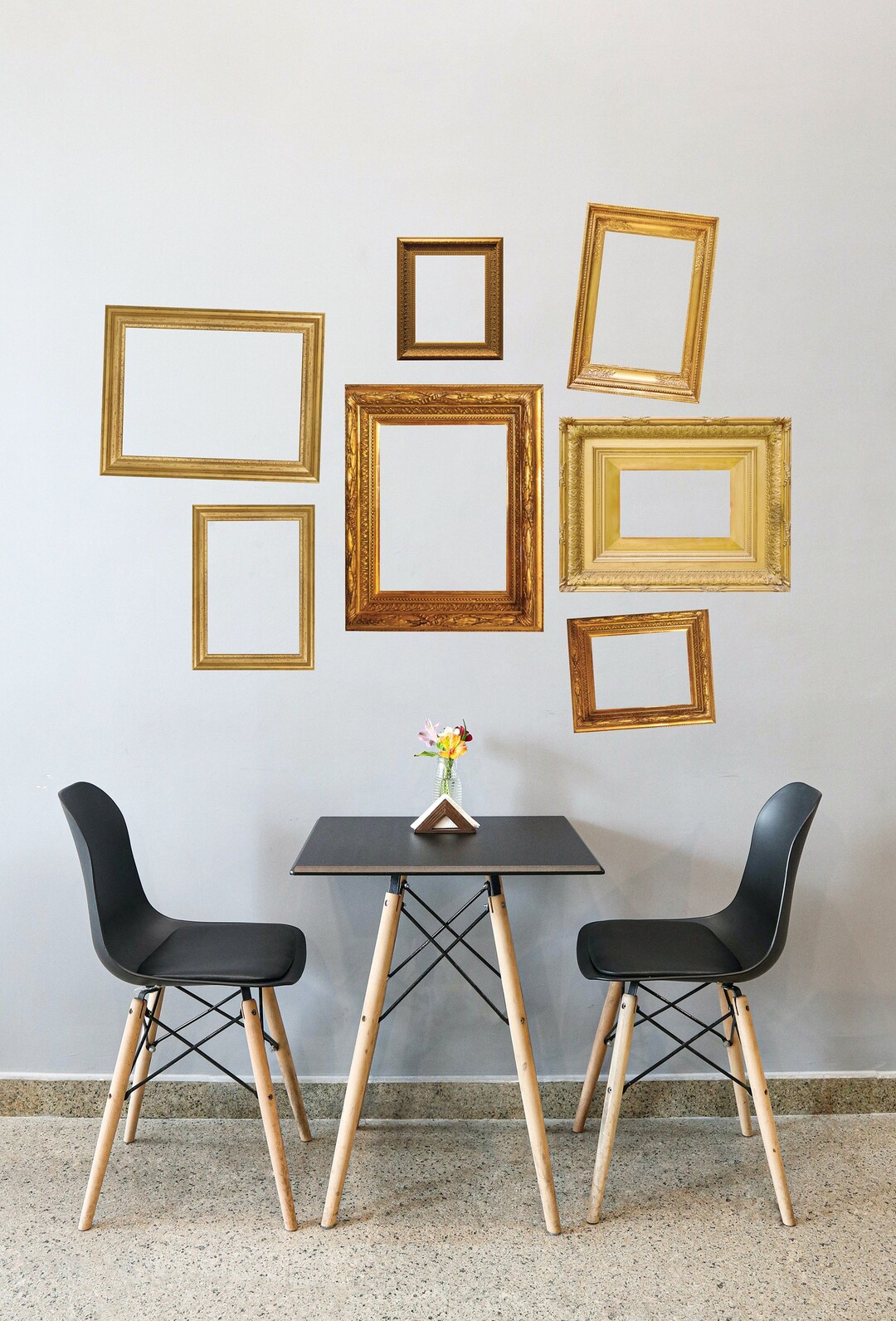Gold Frame Collage Wall Decal Set - Etsy