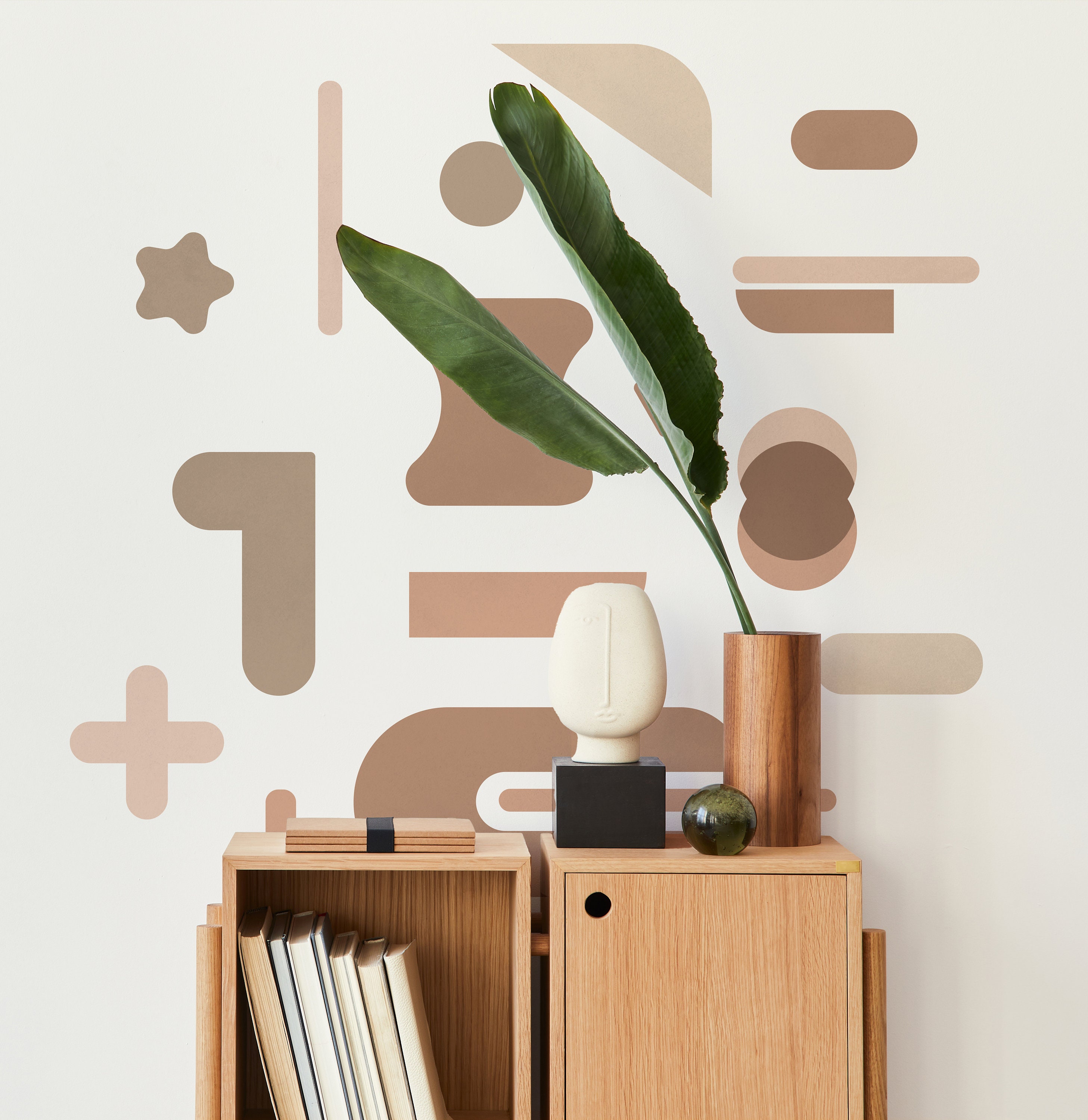 Abstract Shapes Wall Decal Pattern - Etsy