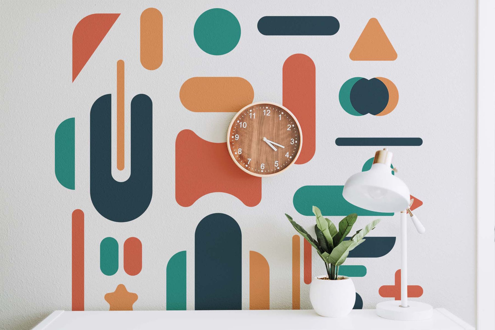 Abstract Shapes Wall Decal Pattern | Etsy