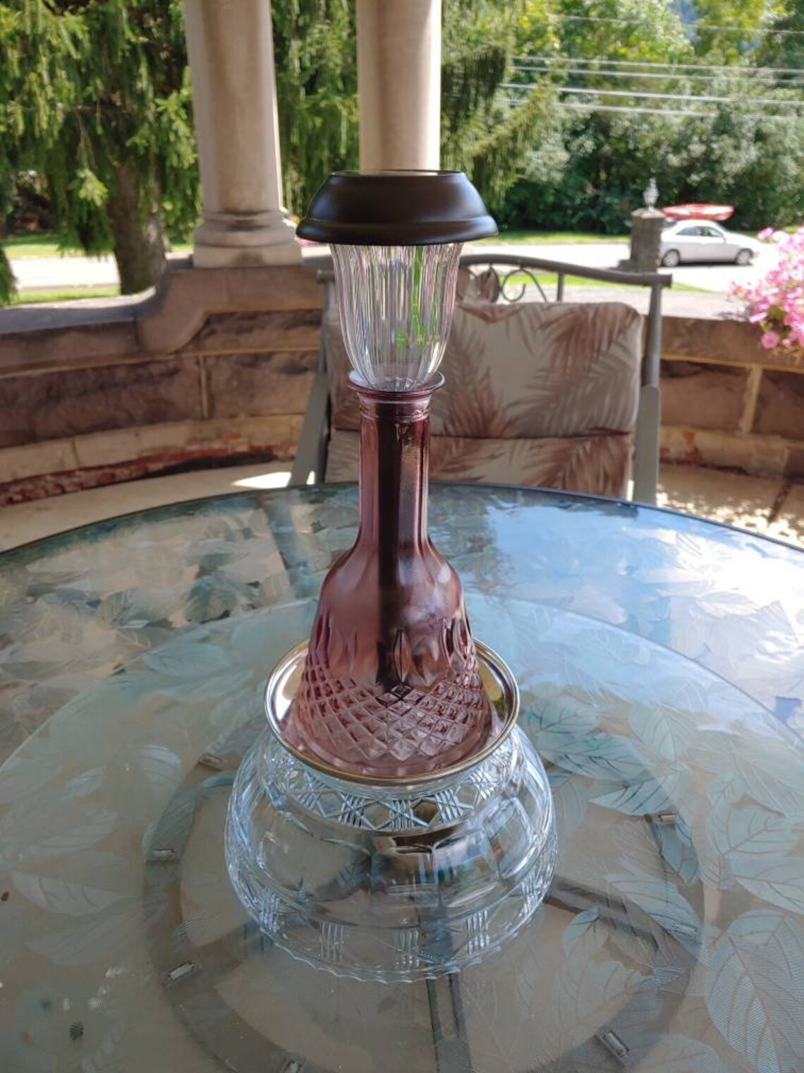 Solar Powered Garden Table Top Wide Base Outdoor Solar Light - Etsy