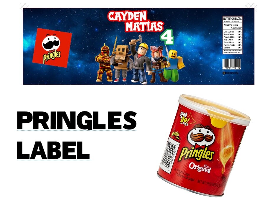 ROBLOX PRINGLES LABEL - Etsy