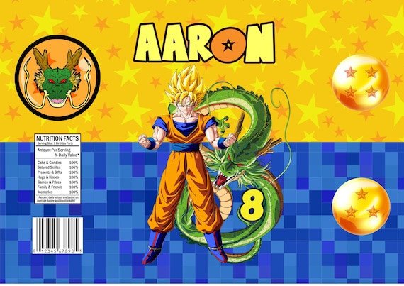 Dragonball Goku Chip Bag Label - Etsy
