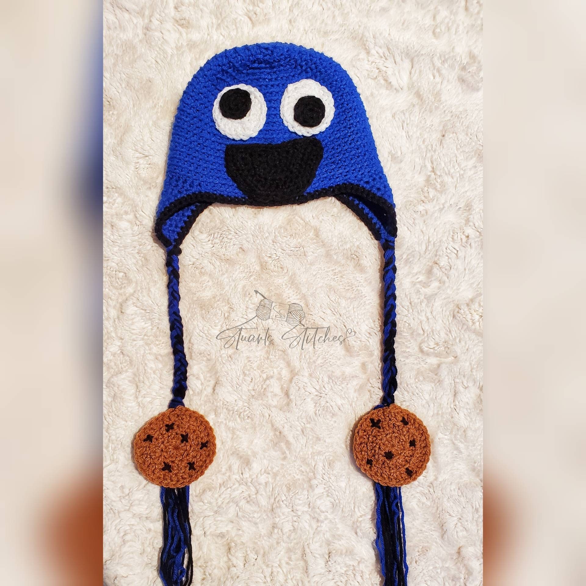 Crochet Cookie Monster Hat