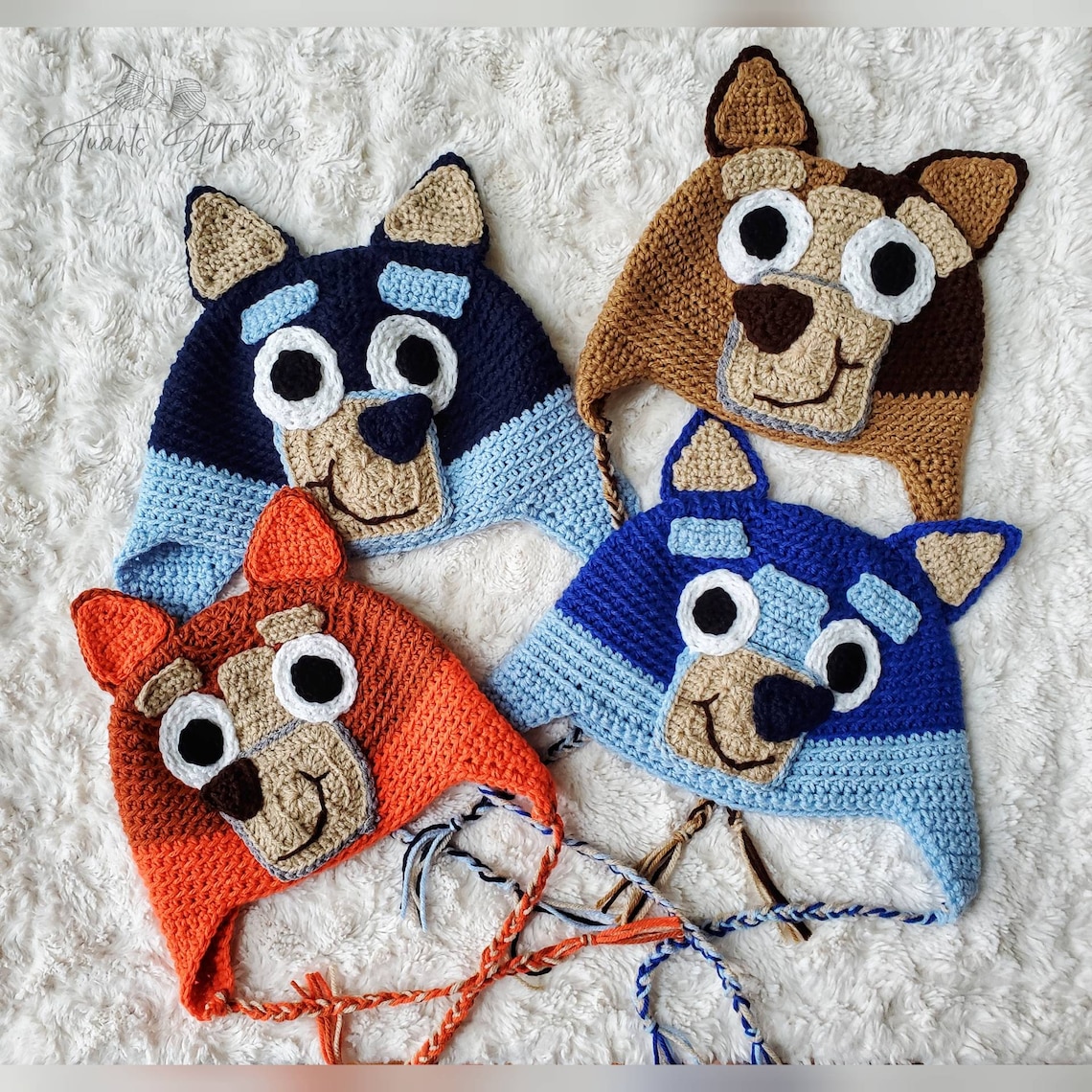 Buy Bluey Hat Crochet Bluey Hat Bluey Beanie Halloween Costume Online ...