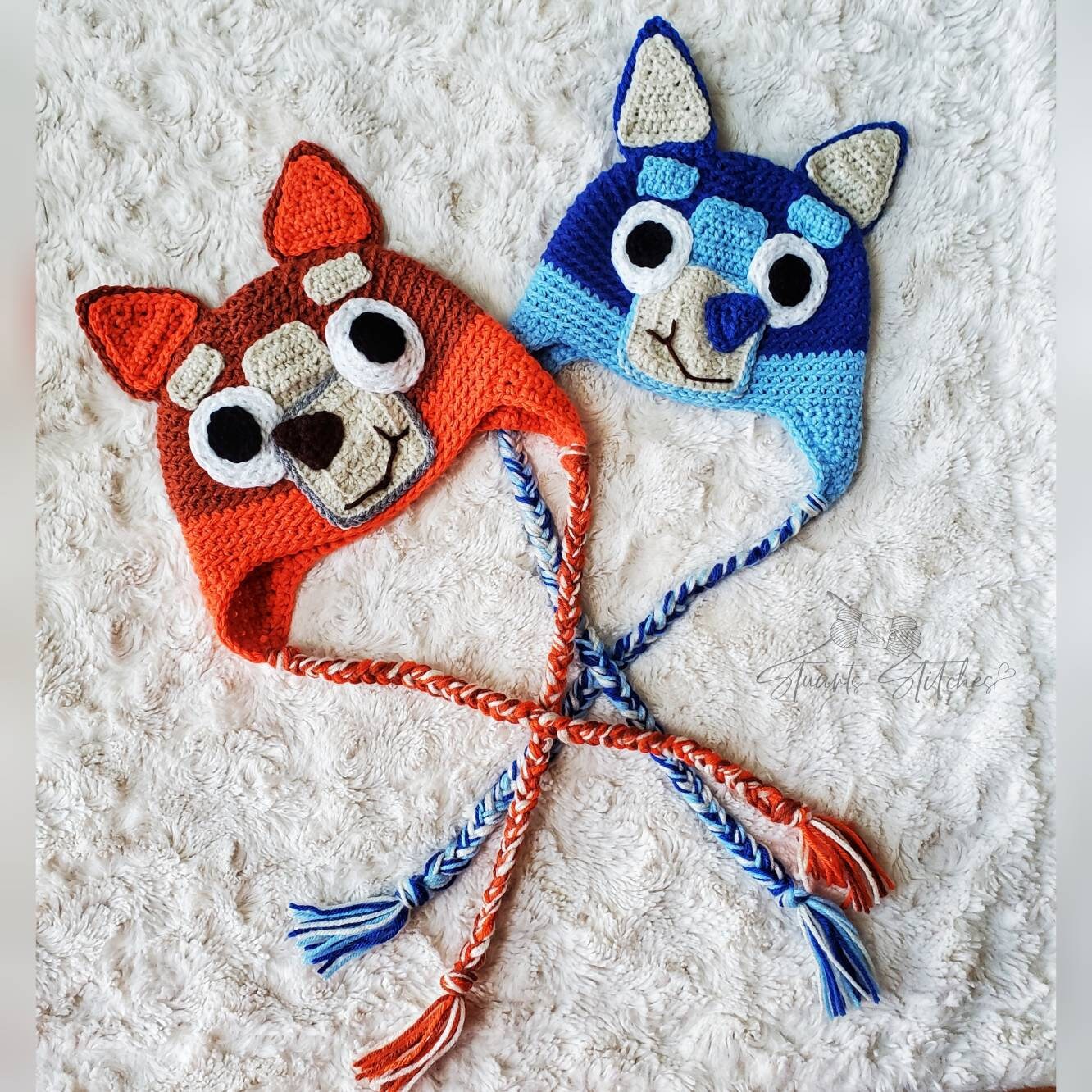 Bluey Hat, Crochet Bluey Hat, Bluey Beanie, Halloween Costume ...