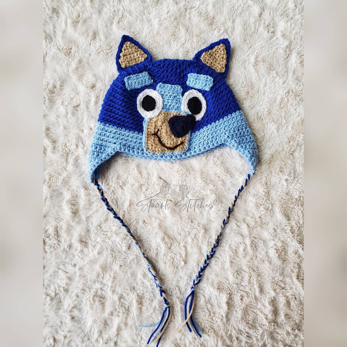 Bluey Hat Crochet Bluey Hat Bluey Beanie Halloween Costume - Etsy UK