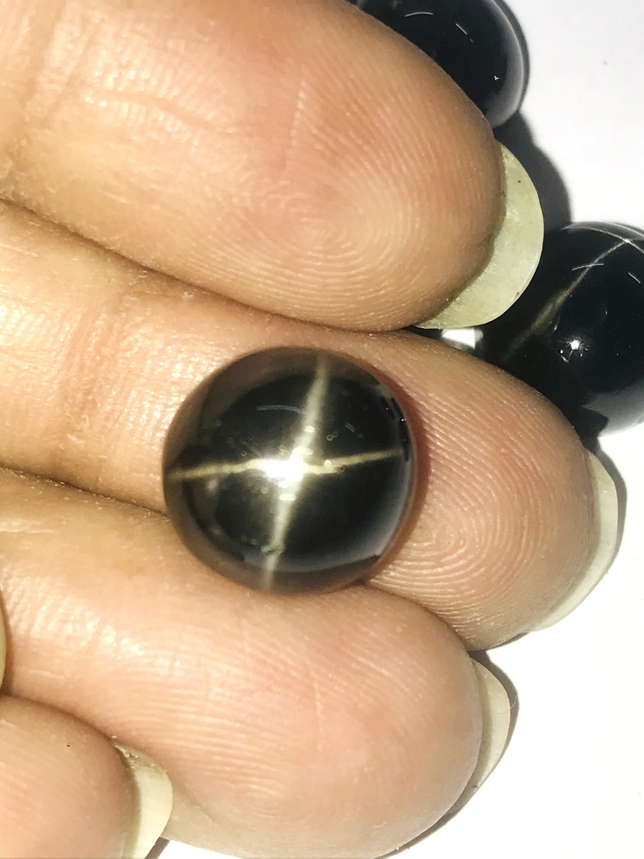 BLACK STAR DIOPSIDE 11 mm Star Of India Cabochon Round | Etsy