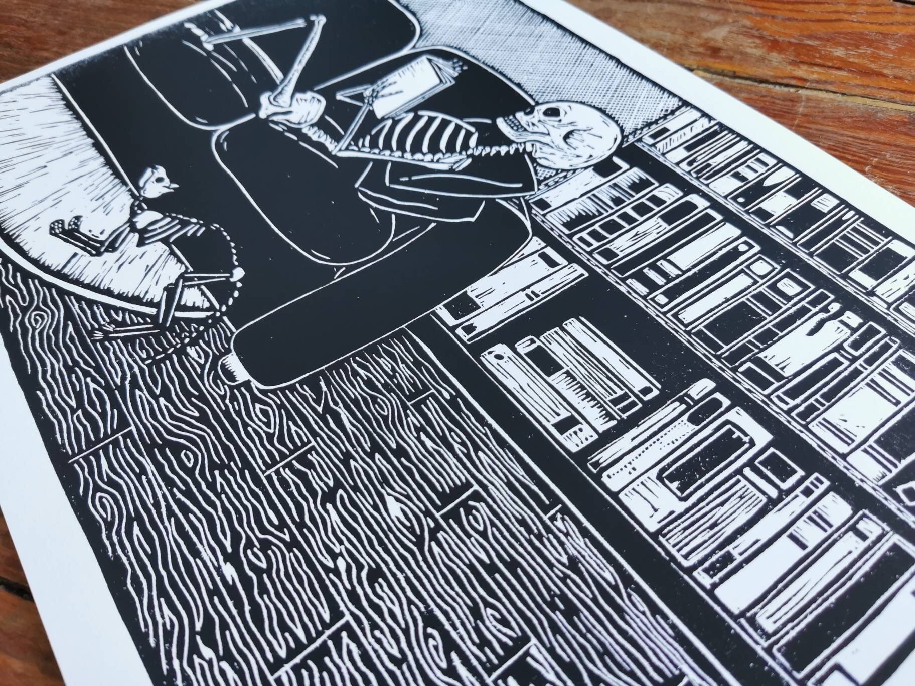 Skeleton Screen Printing - Etsy