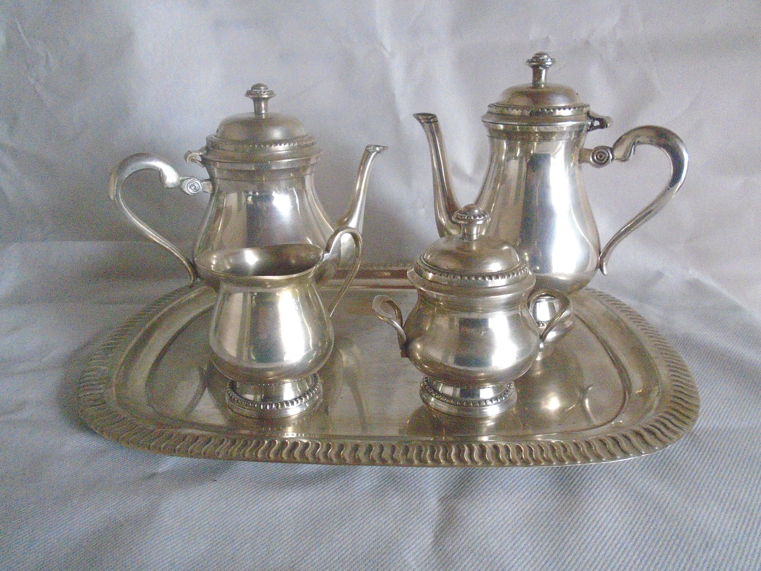 Vintage Coffee and Tea Set in Silver Plated Table Service Tableware 5 ...
