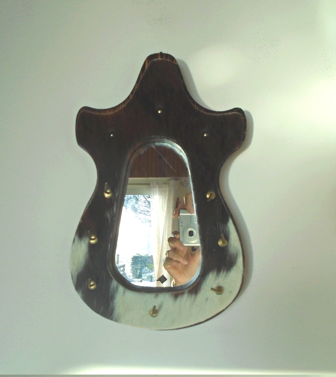 Vintage Cowhide Mirror Mirror and Keyring Norman Cowhide Vintage ...