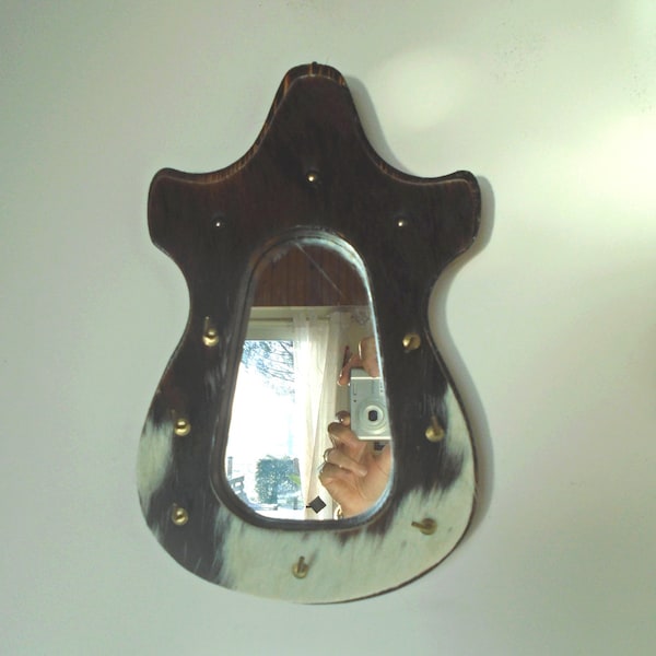 Cowhide Mirror - Etsy
