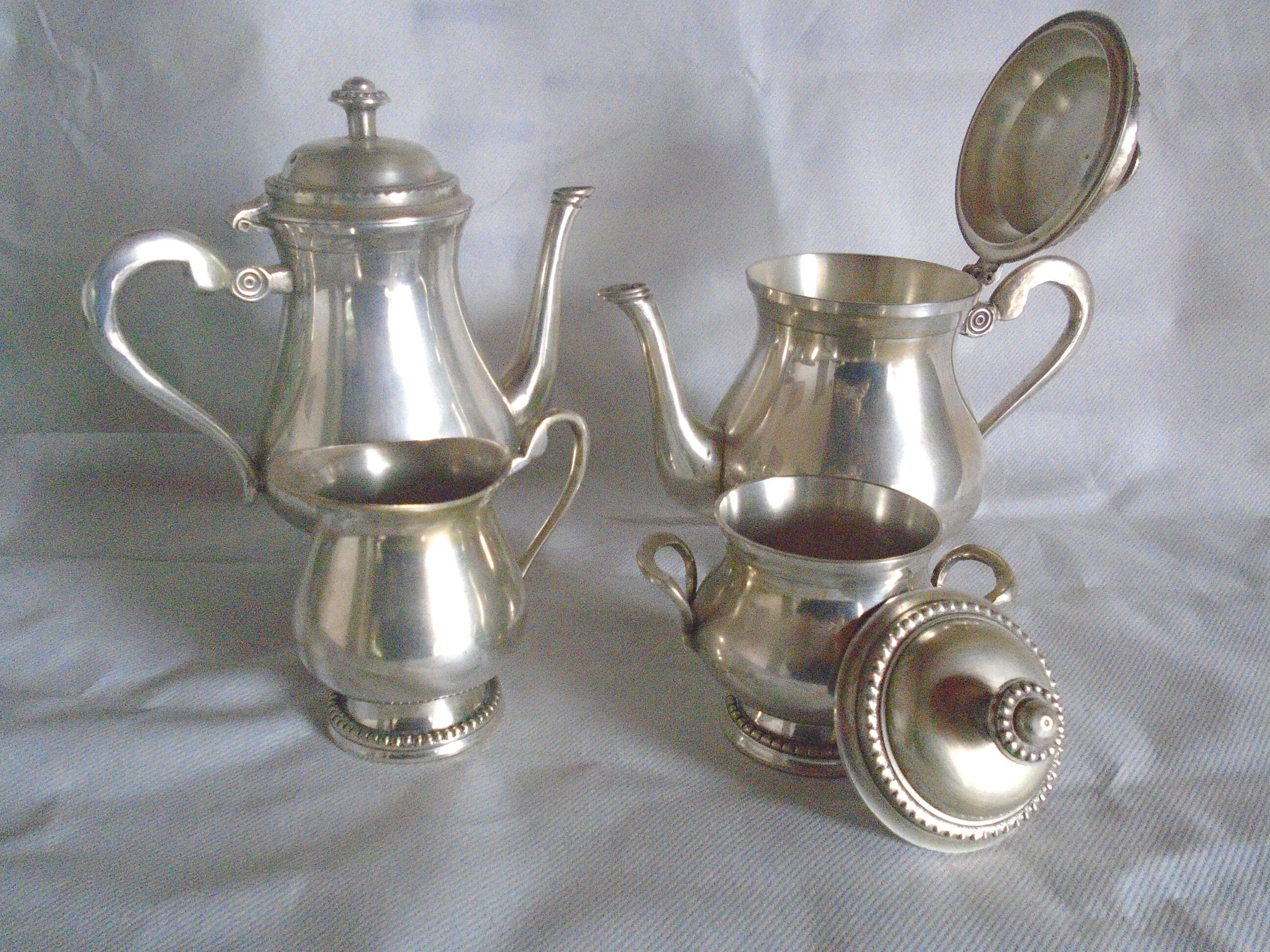 Vintage Coffee and Tea Set in Silver Plated Table Service Tableware 5 ...
