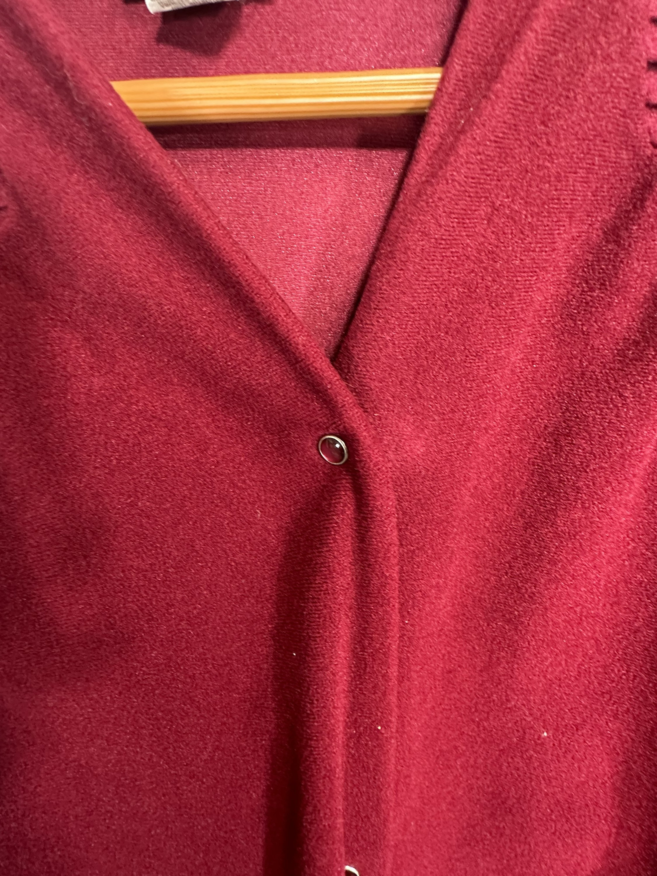 Vintage Vanity Fair Duster Snap Front M Velour Long Robe Burgundy Red ...