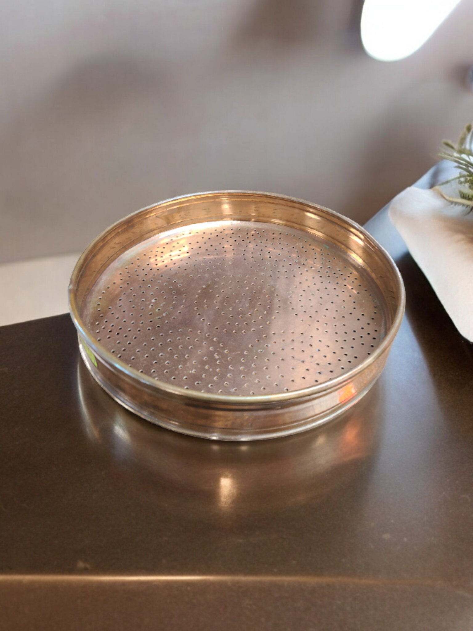 11.5 Inches Jalleda Plate / Copper Grain Filter Hand Crafted ...