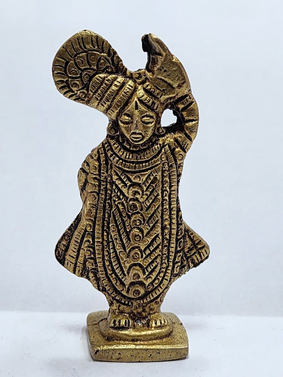 Brass 3 Inches Lord Srinath Ji Statue Hindu God Usa Seller Fast Ship - Etsy