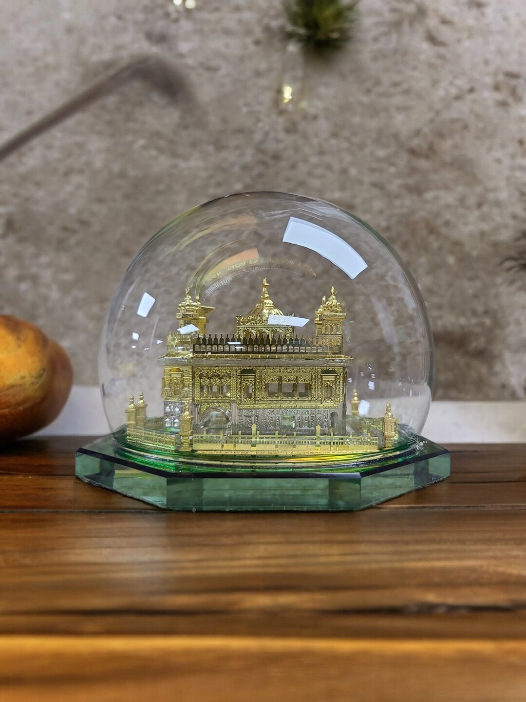 4" Tall 24k Gold Plated Amritsar Golden Temple Statue for Home ...