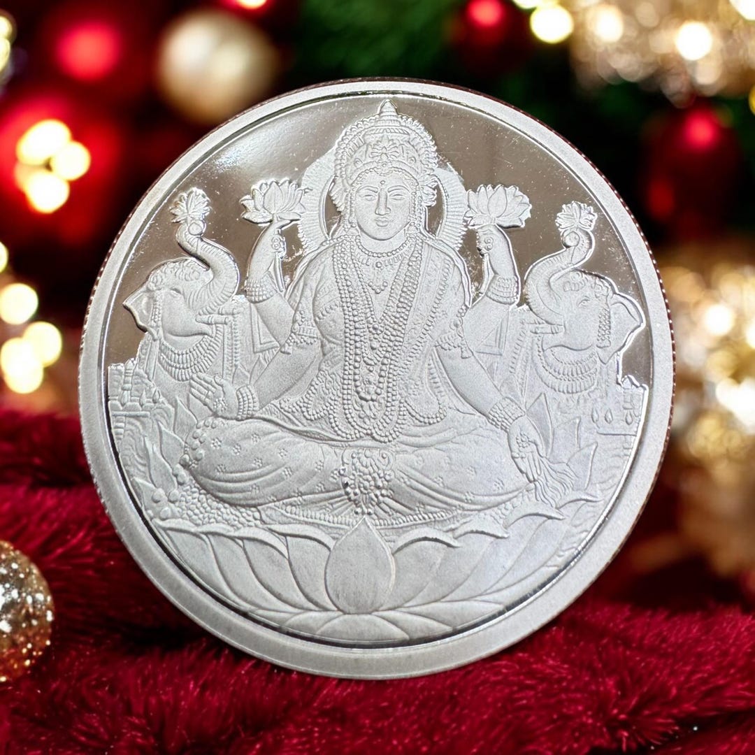 Pure Silver Laxmi Coin 1 Ounce ,0.999 Fine Silver Stamping , 1.5 Inches ...