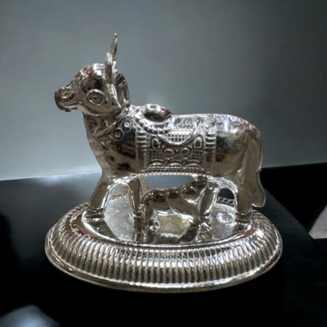 Pure Silver Cow With Calf Statue 20.4 Grams Silver , 2 ” Tall Usa ...