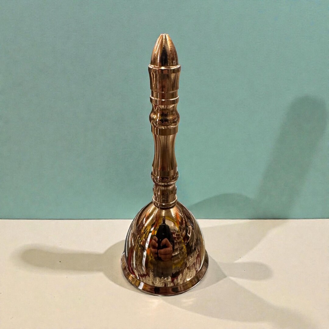 4.75 Inches Height of Metal Hand Bell Ghanti Ghant for Pooja - - Bell ...