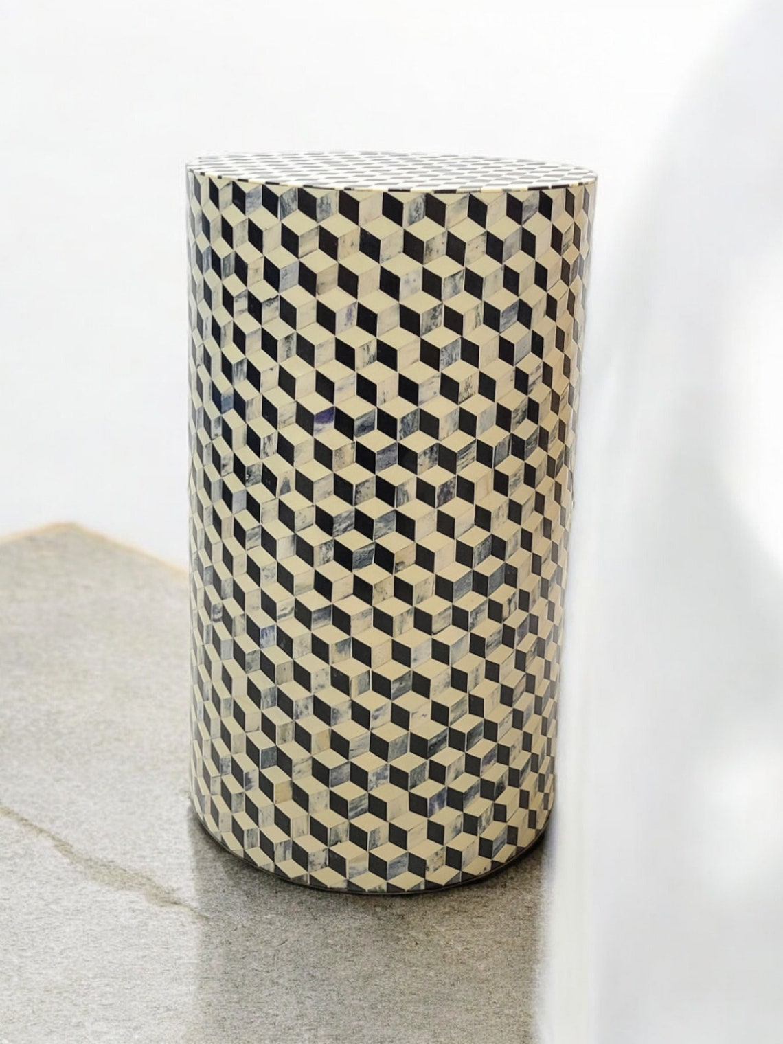 12 Inches of Bone Inlay Stool / Side for Home/office Usa Seller ,fast ...